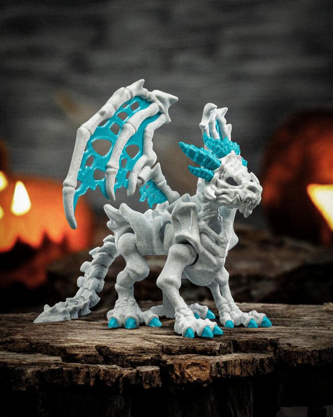 Terrifying Dragon Skeleton 3D Printed Articulating Design 15 Cm ...