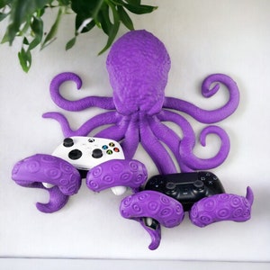 3D Printed Octopus Headphone & Controller Holder: Gaming Room Decor - Etsy