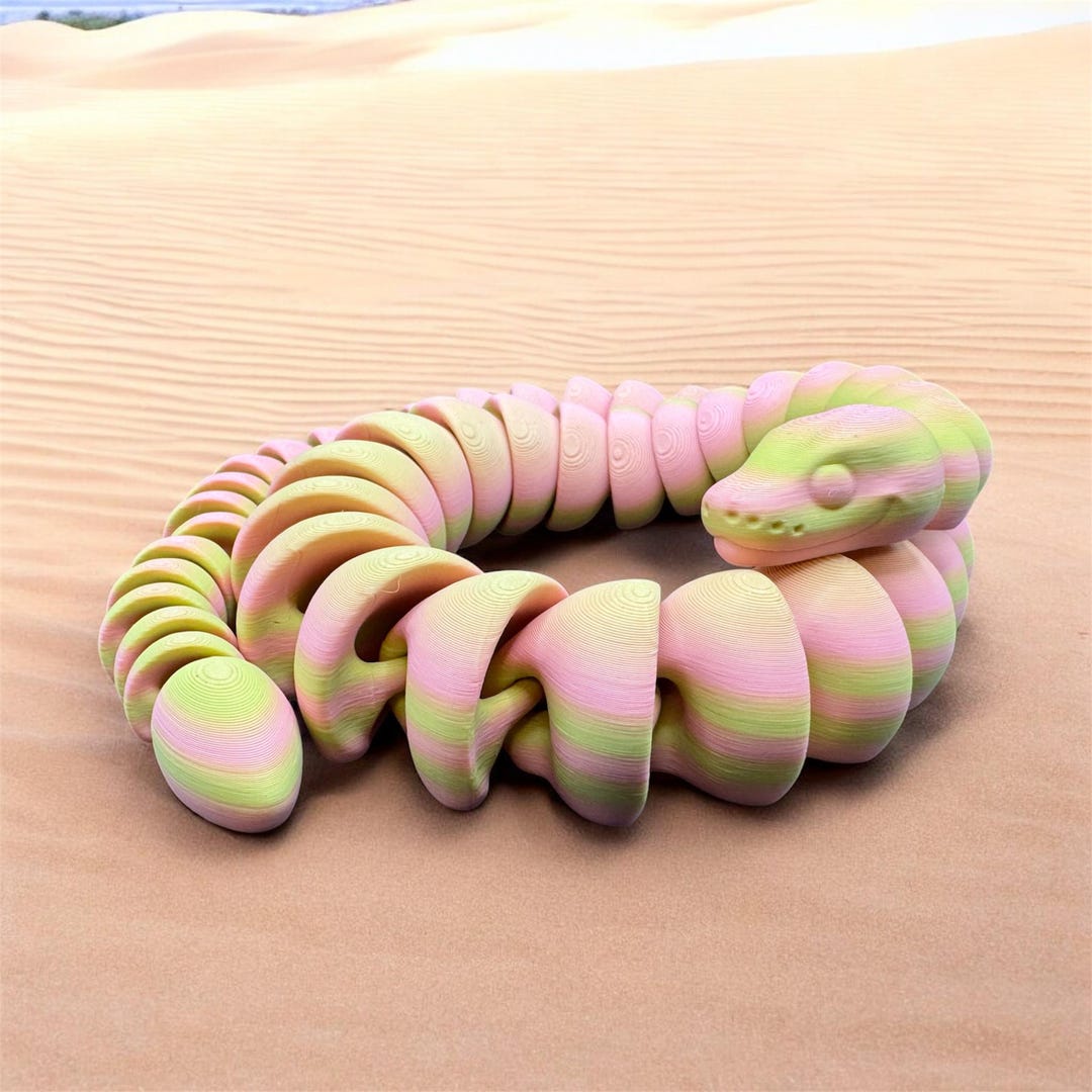 Customizable Articulating Ball Python Toy - 3D Printed High-quality ...