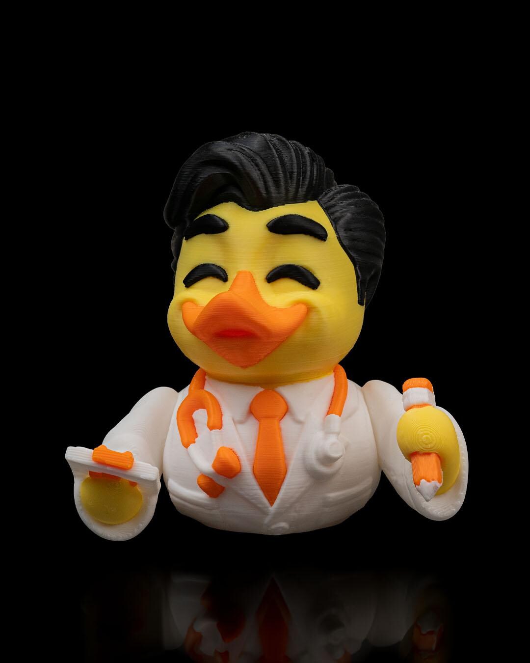 Ducktor the Ducky - 3D Printed Doctor Duck Figurine - Male or Female ...