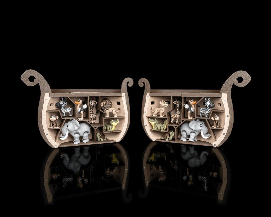 Noah's Ark 3D Printed With Animal's - Decorative Biblical Model - Etsy