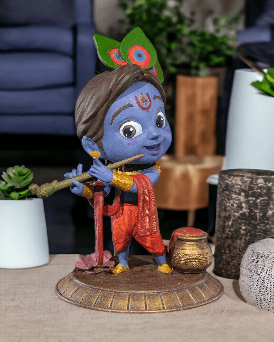 Chibi Krishna the Devine Child Paintable Deity Statue - Etsy