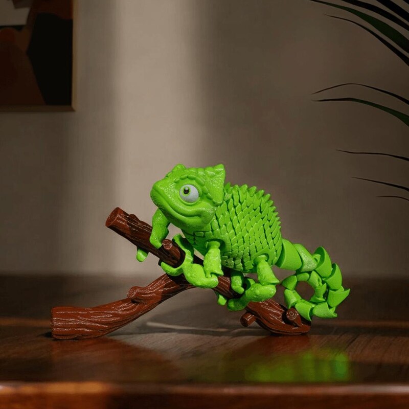 Blue Chameleon Toy - Etsy