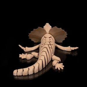 Whacky Articulating Frilled Lizard - Customizable 3D Printed Toy With ...