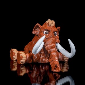 Articulated Wooly Mammoth Figurine | 3D Printed Plastic | Custom Colors ...
