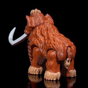 Articulated Wooly Mammoth Figurine | 3D Printed Plastic | Custom Colors ...