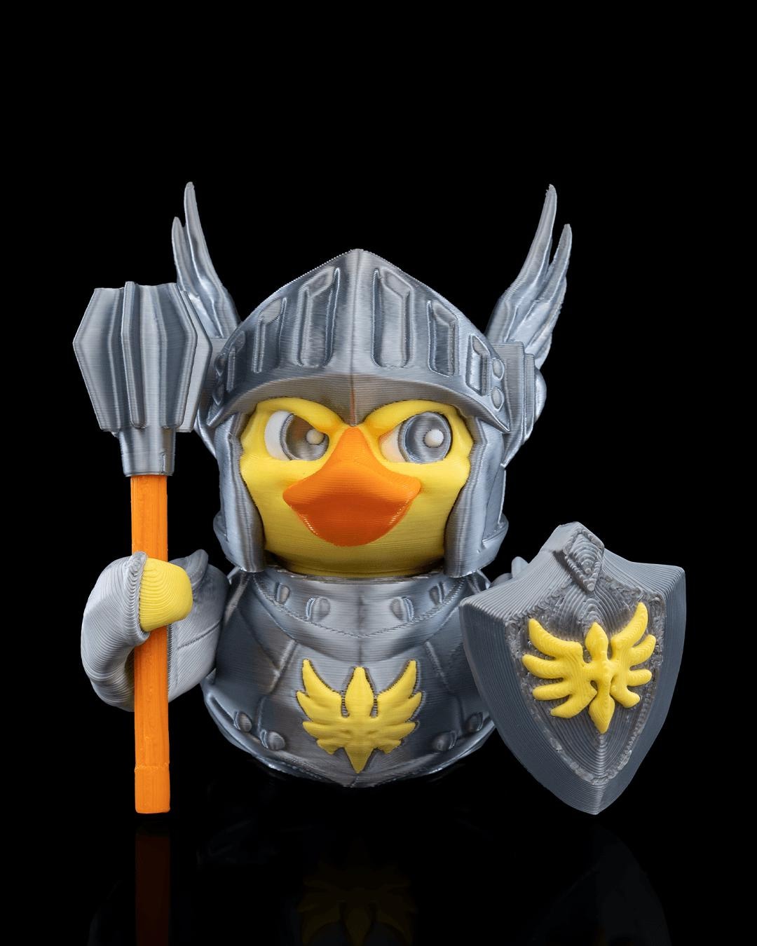 The Brave Sir Ducky - 3D Printed Knight Duck Figurine (customizable ...