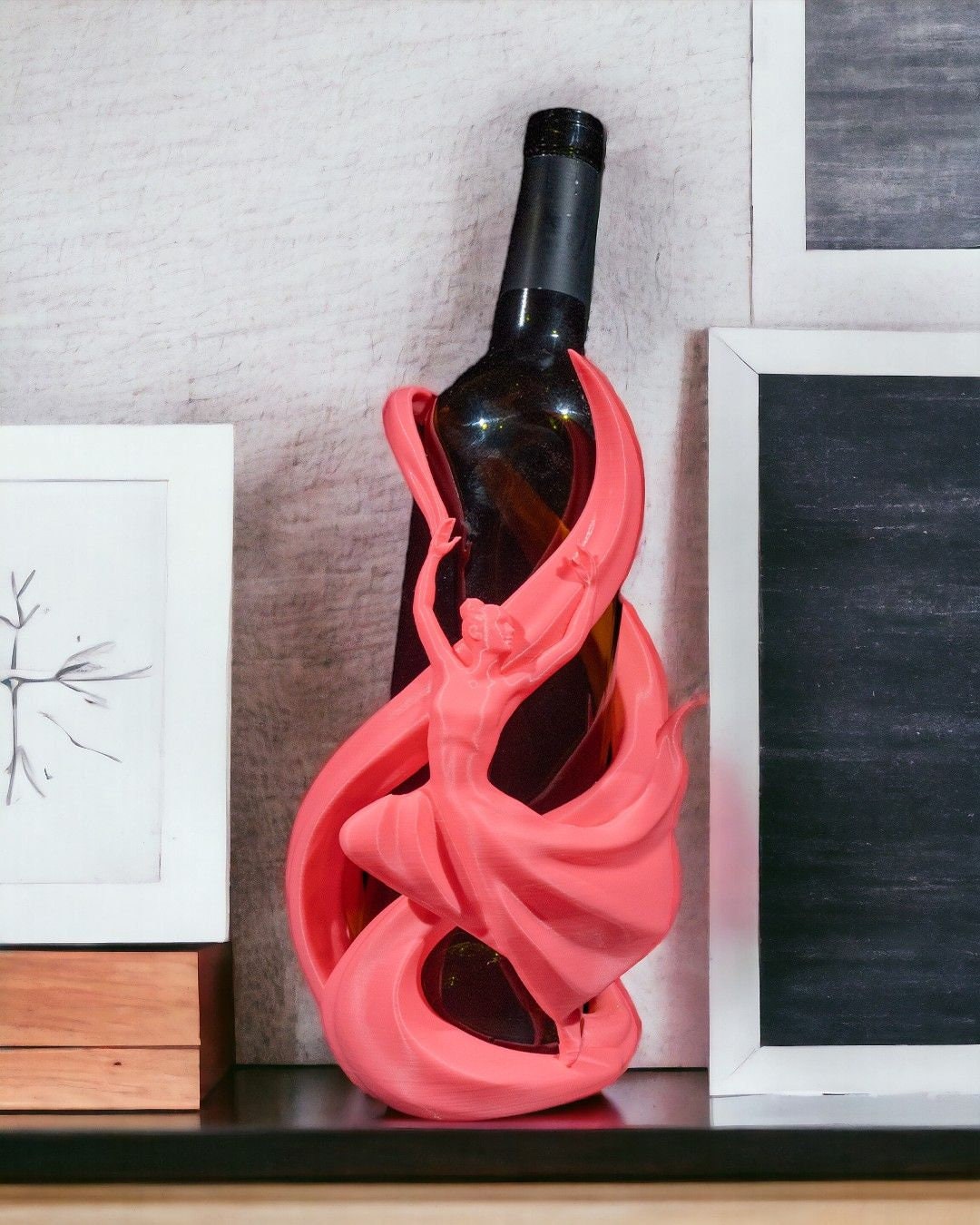 Elegant Ballerina Wine Bottle Holder 3D Printed Sculpture - Etsy