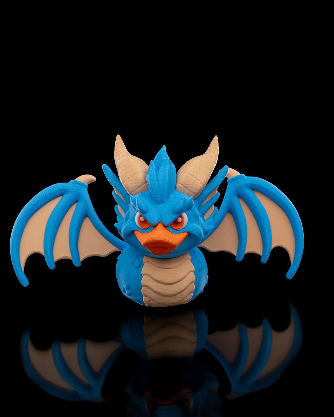 Terrifying Dragon Ducky - 3D Printed Miniature Figurine, Customizable ...