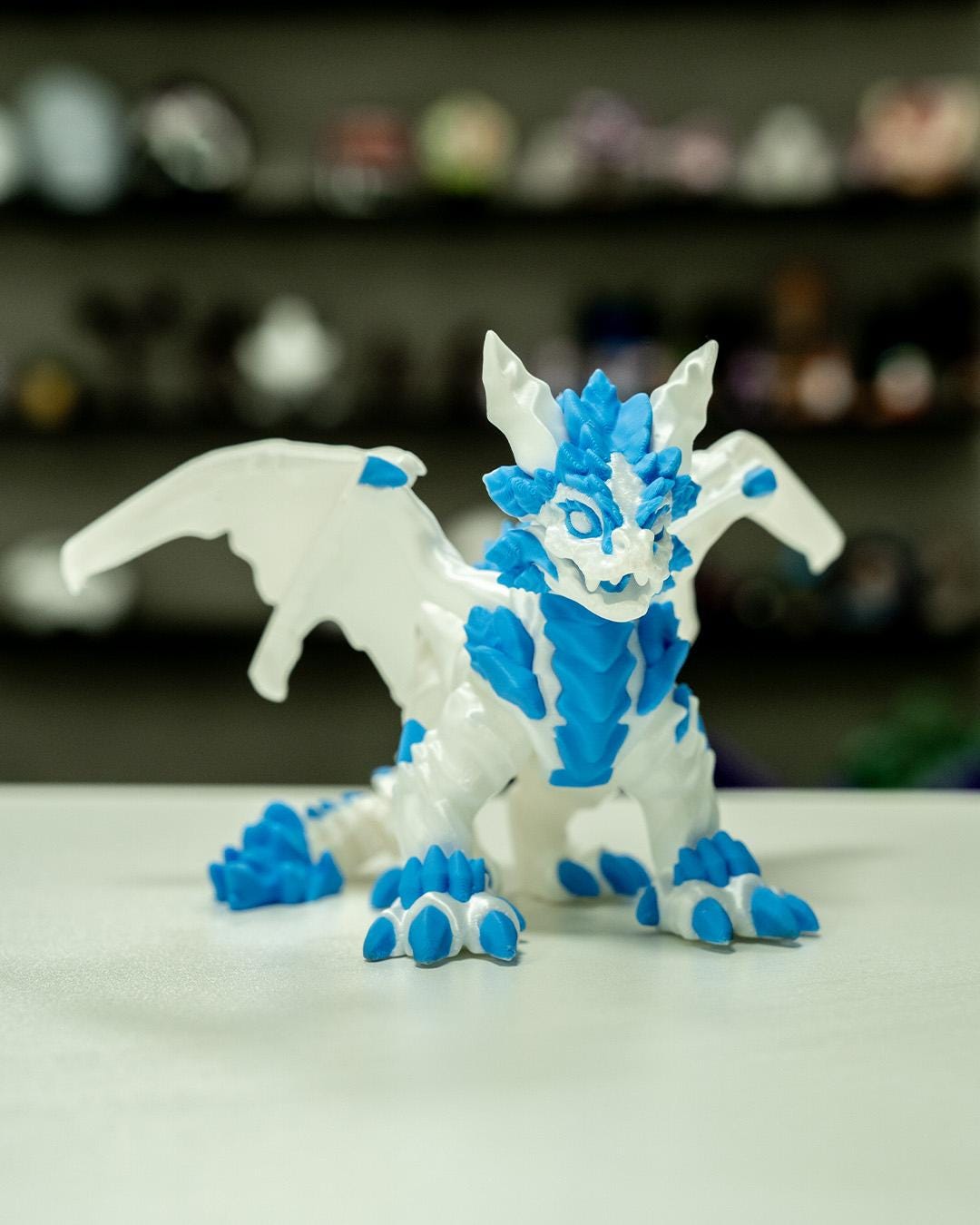 Frost the Ice Dragon Figurine: 3D Printed Plastic Collectible (15cm) - Etsy