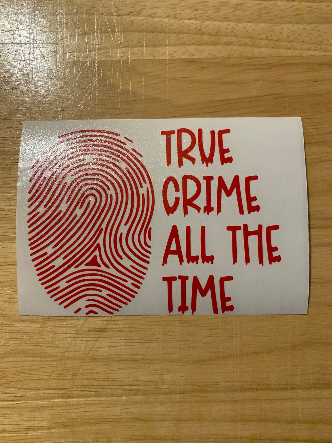 Fingerprint/true Crime Vinyl Decal - Etsy