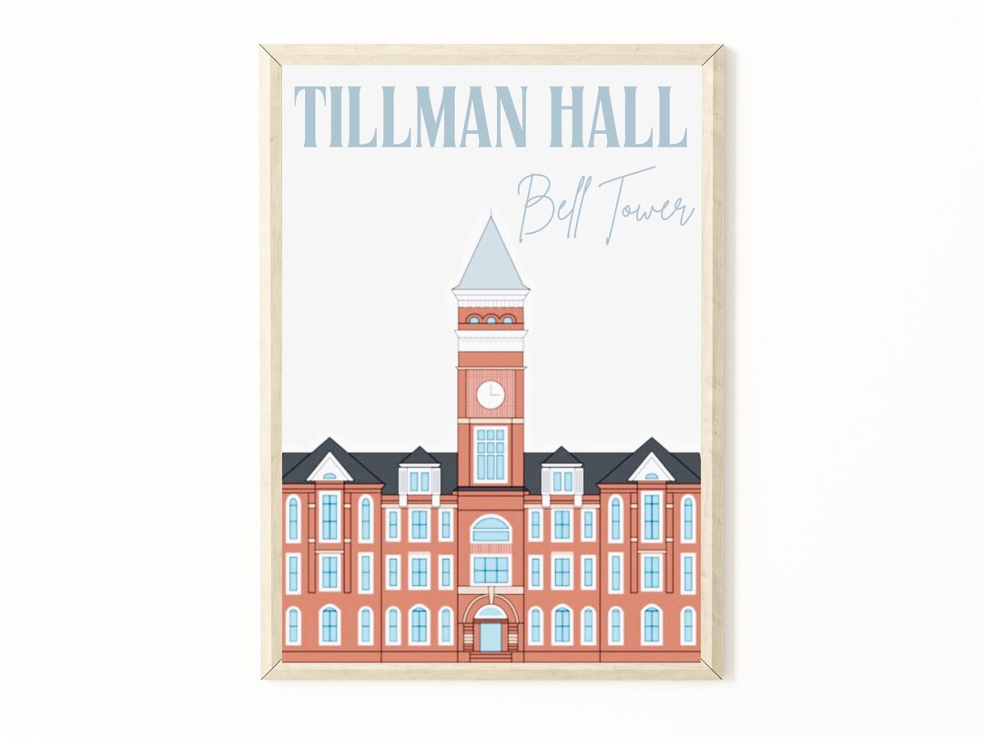 Tillman Hall Wall Art | Clemson Dorm Digital Wall Art | Girl Dorm Decor ...