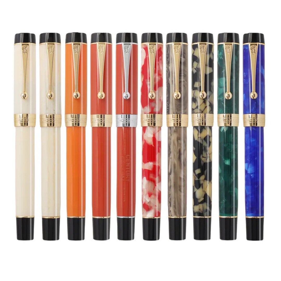 JINHAO 100 Centennial Resin Fountain Pen Nib Fine 18KGP Golden - Etsy