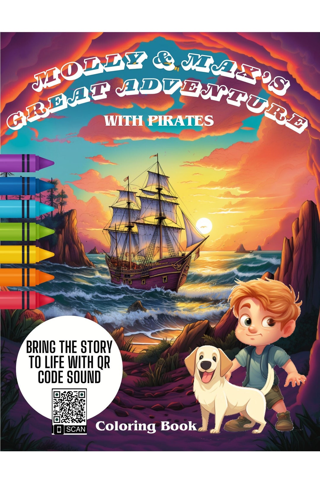 QR Code Colouring-in Book Molly & Max's Great Adventure - Etsy