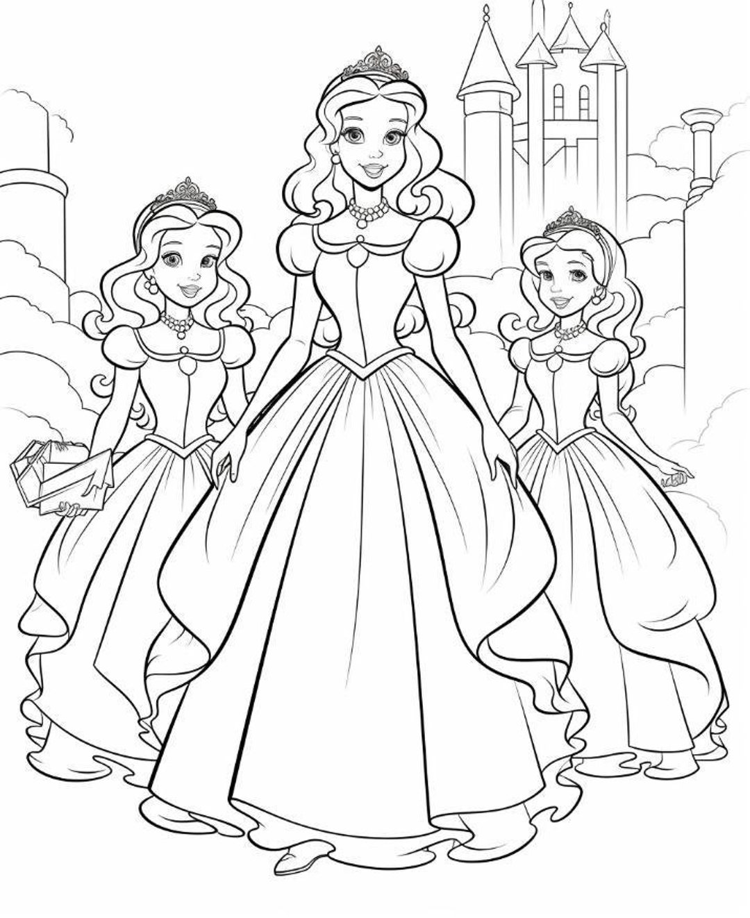 Princess Colouring in Pictures 25 Pictures - Etsy