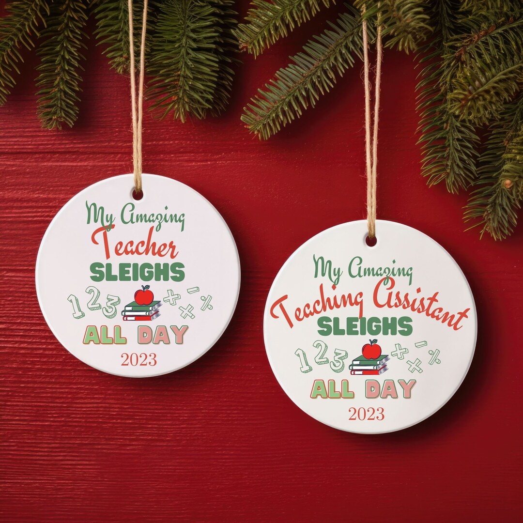 Personalized Education Ornament, Teacher Gift - Etsy