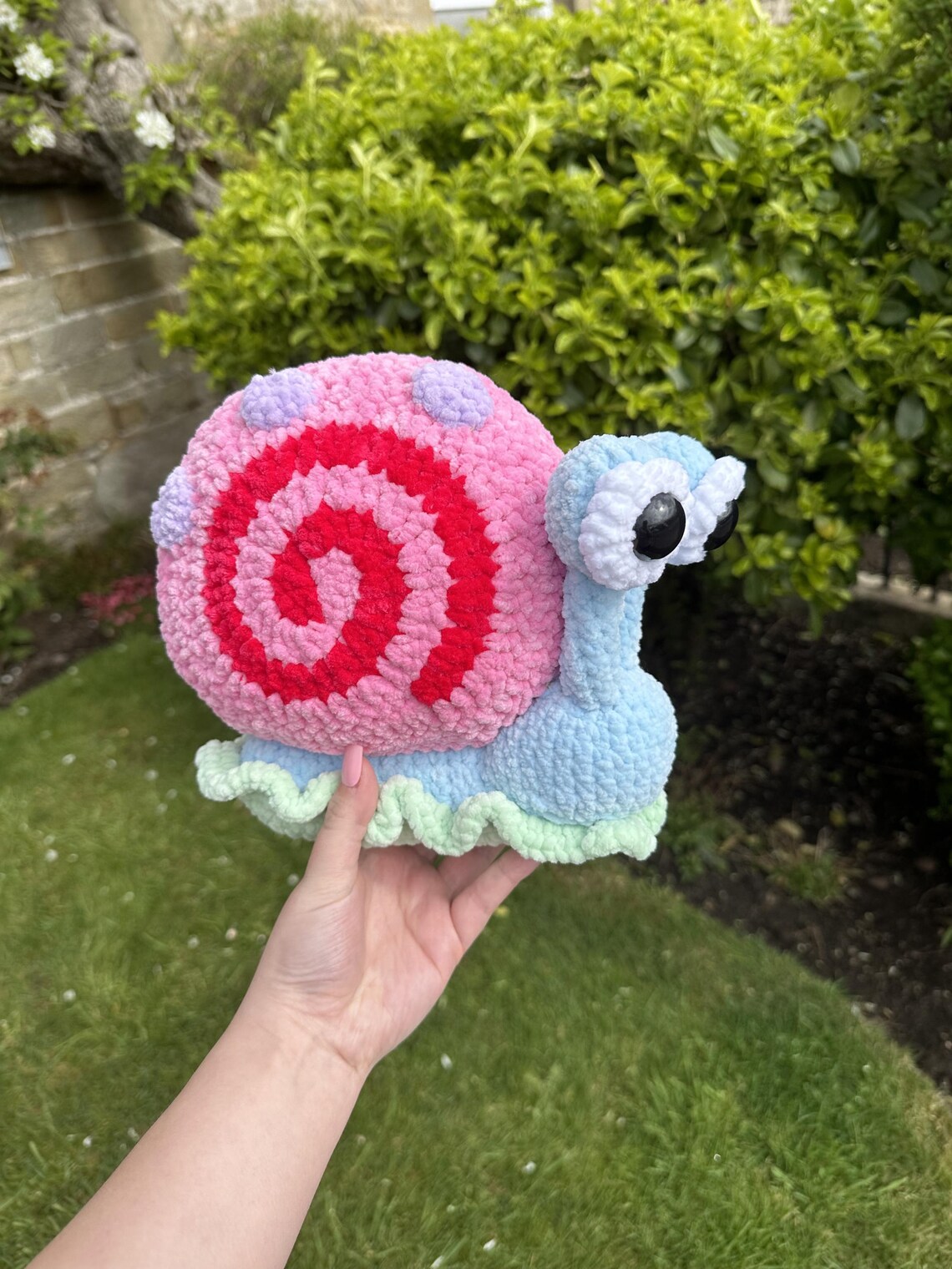Gary the Snail Crochet Amigurumi Plushie | Handmade Spongebob-inspired ...