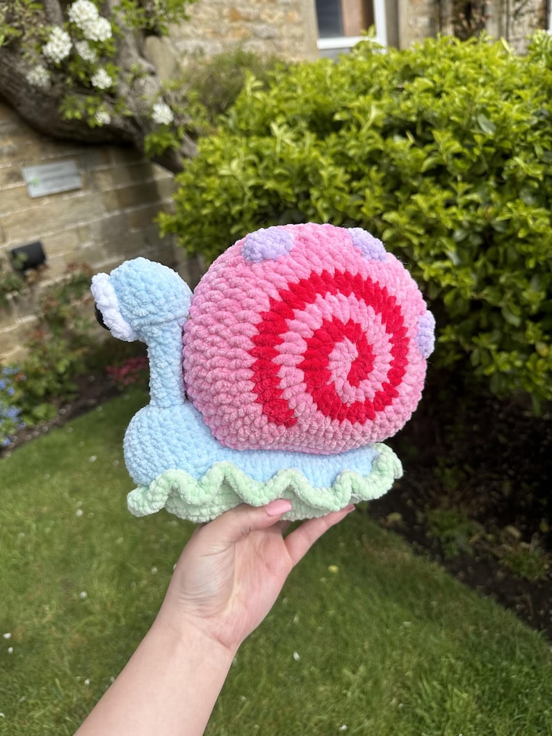 Gary the Snail Crochet Amigurumi Plushie | Handmade Spongebob-inspired ...