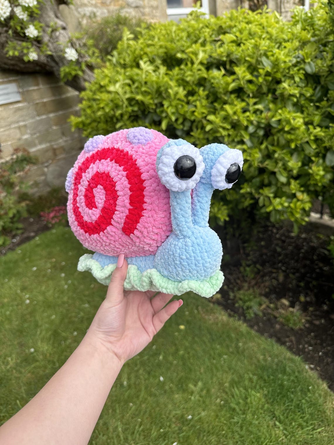 Gary the Snail Crochet Amigurumi Plushie | Handmade Spongebob-inspired ...
