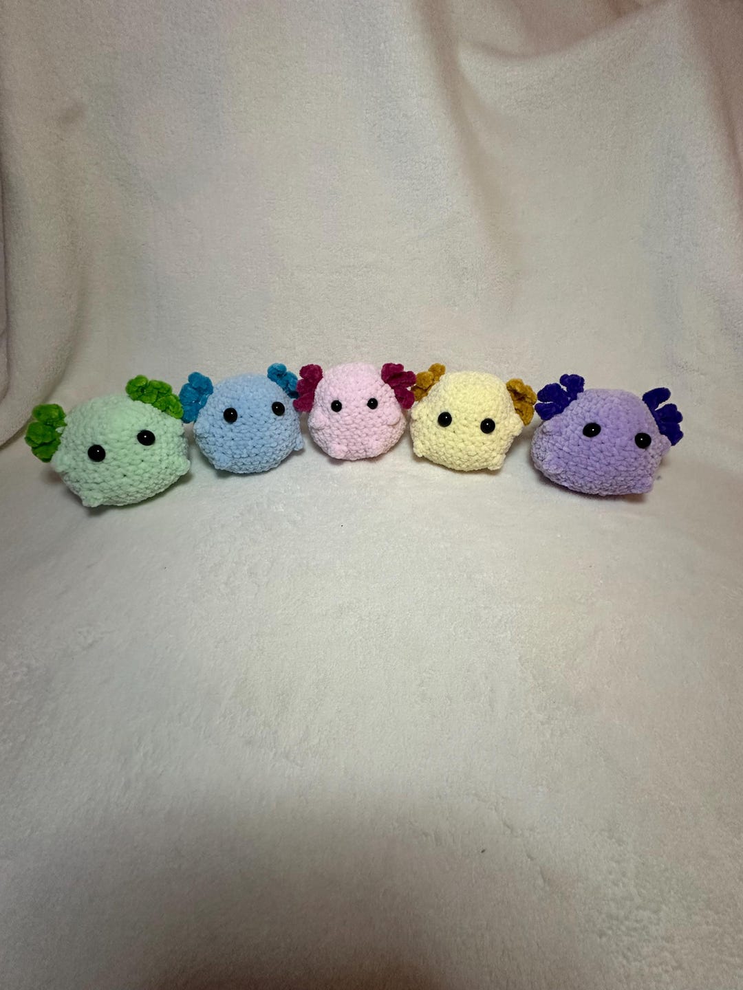 Handmade Amigurumi Chunky Axolotl Plushie Customizable Crochet Axolotl ...