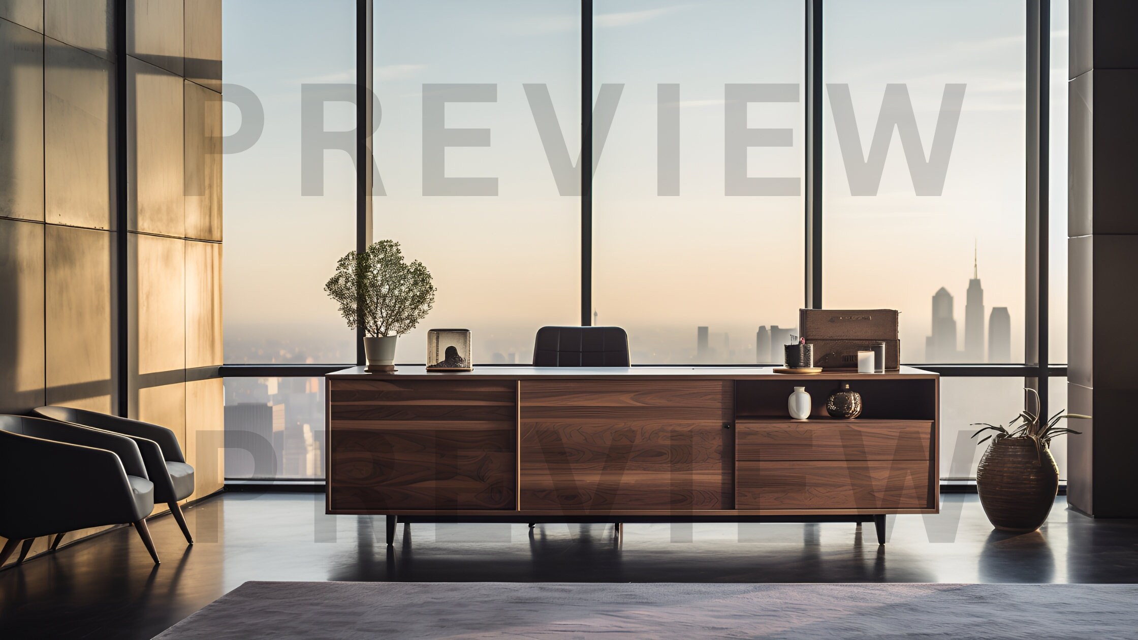 Downtown High Rise Office Office Background Zoom Virtual Backgrounds ...