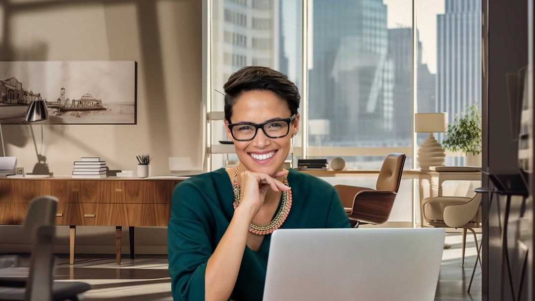 Downtown High Rise Office | Office Background | Zoom Virtual ...