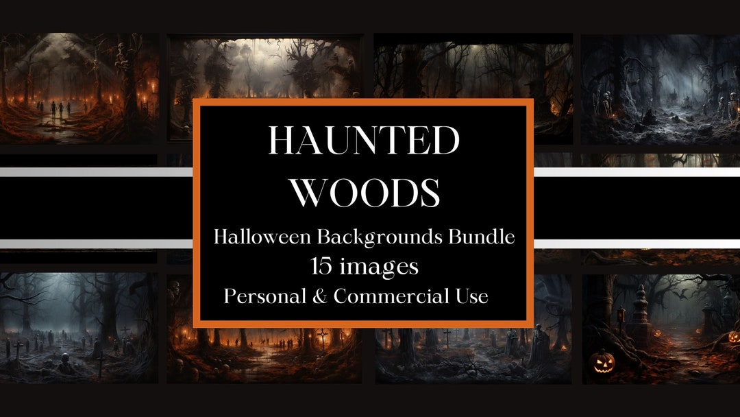 15 Haunted Woods Bundle Halloween Backgrounds Halloween - Etsy