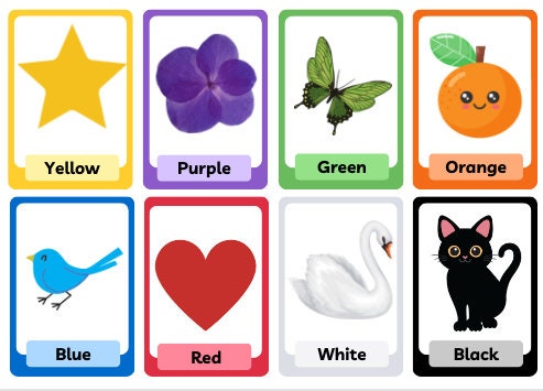 Printable Color Flashcards - Etsy
