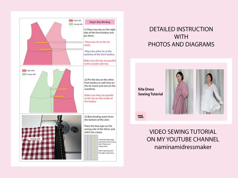 Kite Dress-pdf Sewing Pattern-instant Download A0, A4, US Letter Paper ...