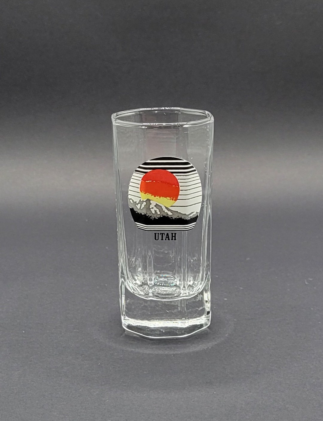 Shot Glass Utah Octagonal Barware - Etsy