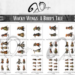 Wacky Wings:a Bird's Tale, Birds Characters , Digital Download, Journal ...