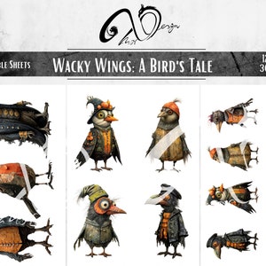 Wacky Wings:a Bird's Tale, Birds Characters , Digital Download, Journal ...
