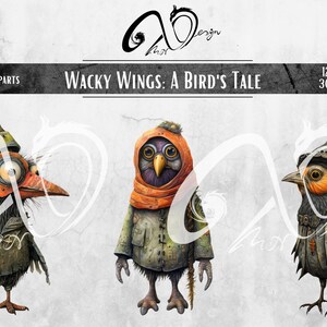 Wacky Wings:a Bird's Tale, Birds Characters , Digital Download, Journal ...