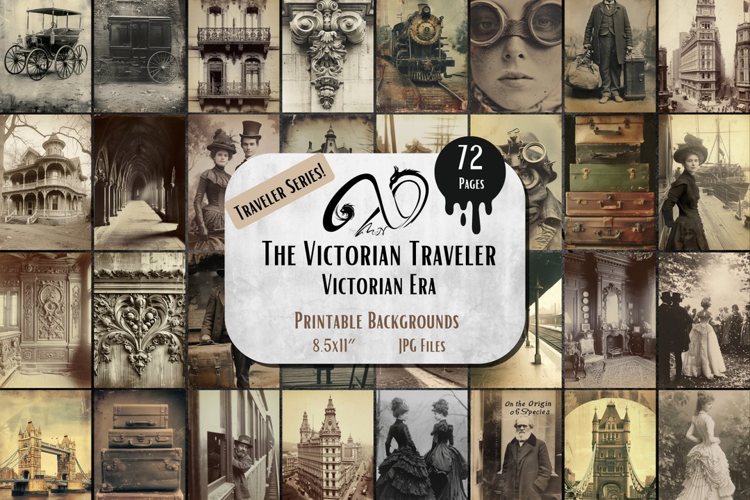 Traveler Series, the Victorian Traveler, Digital Junk Journal Ephemera ...