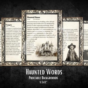 Haunted Words: A Halloween Dictionary for the Brave Junk Journal ...