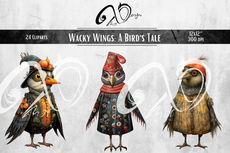 Wacky Wings:a Bird's Tale, Birds Characters , Digital Download, Journal ...