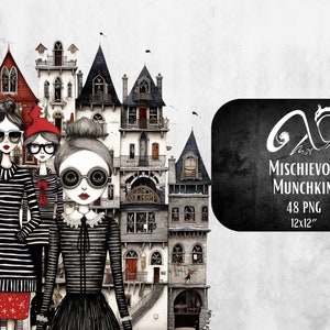 Mischievous Munchkins - Christmas Characters, Papers, Digital Download ...