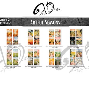 Artful Seasons- All Seasons Landscape Papers, Digital Download, Junk ...