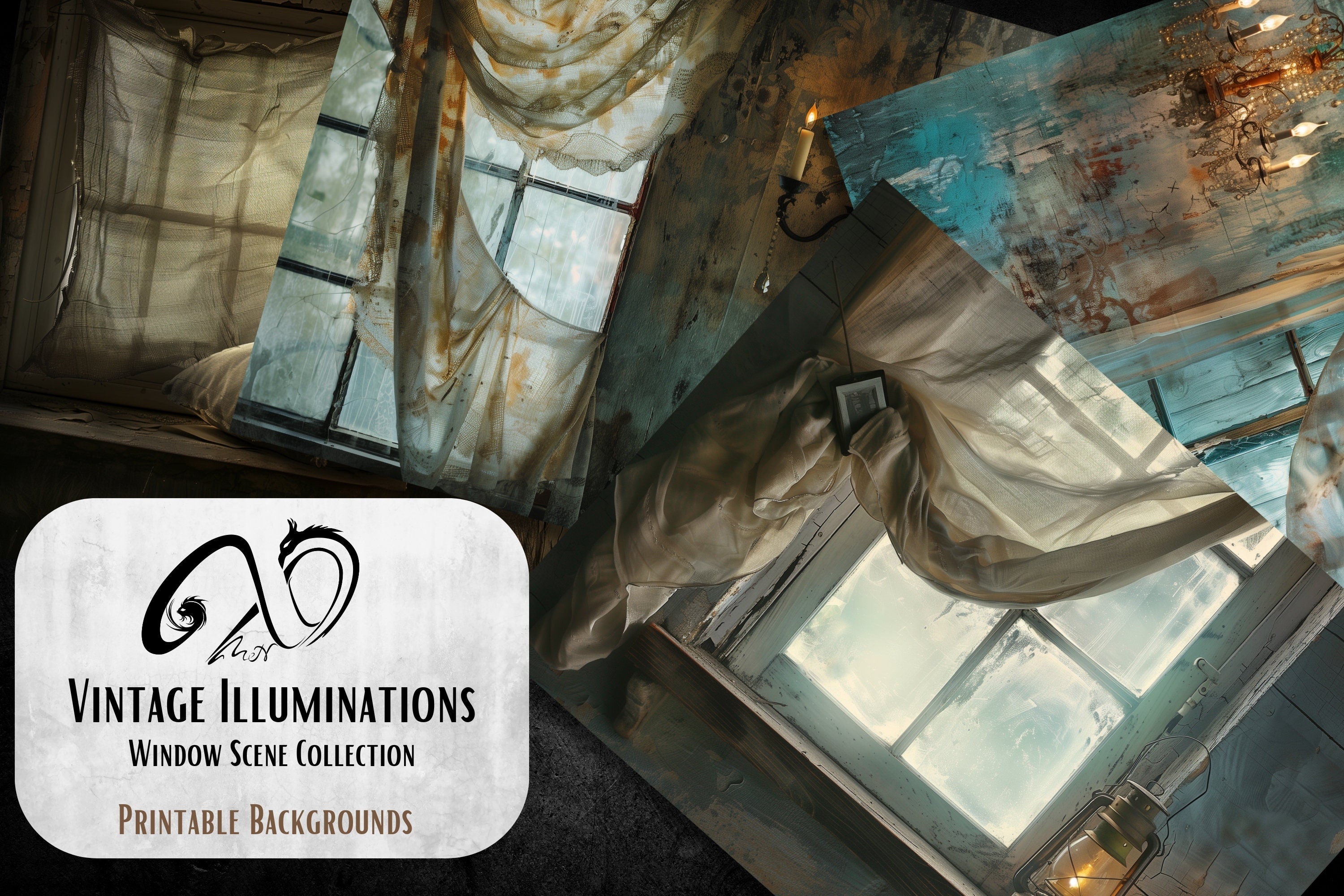 Vintage Illuminations: Window Scene, Vintage Distressed Windows ...