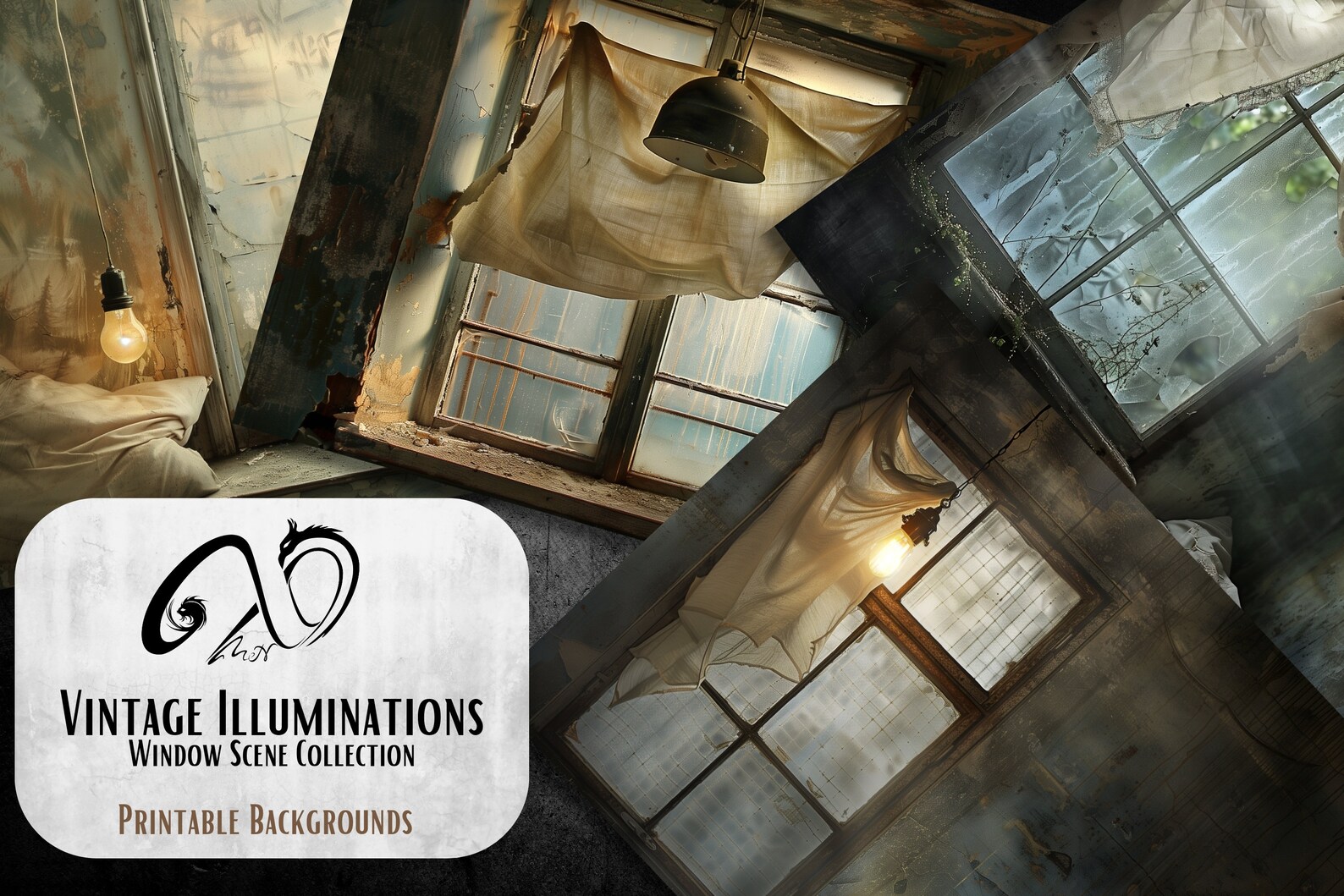 Vintage Illuminations: Window Scene, Vintage Distressed Windows ...