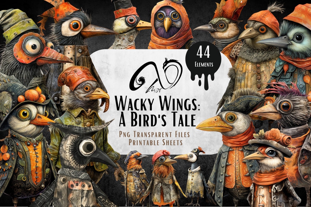 Wacky Wings:a Bird's Tale, Birds Characters , Digital Download, Journal ...