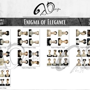 Enigma of Elegance Collection, Printable Sheets, Vintage Images, Fit ...