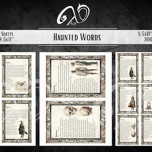 Haunted Words: A Halloween Dictionary for the Brave Junk Journal ...
