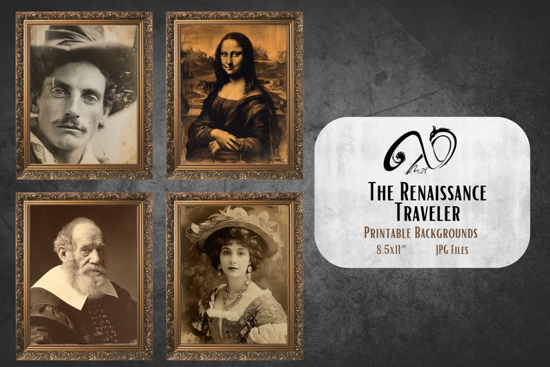 Renaissance Traveler Ephemera, Junk Journal Kit, Vintage Photo Collage ...