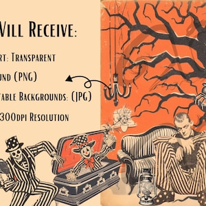 Vintage 1950s Halloween Clipart & Paper Kit (digital Download) - Etsy