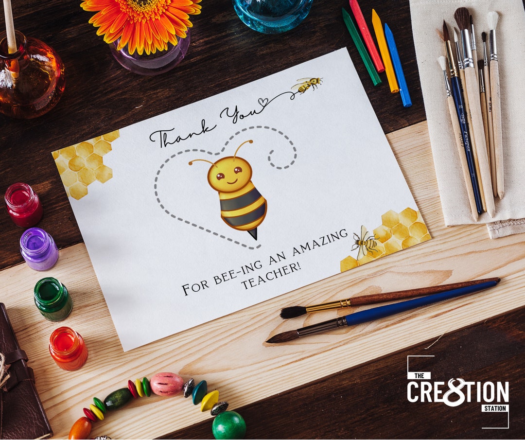 Bee-ing an Amazing Teacher Handprint Art Craft, School Activity, Kids ...