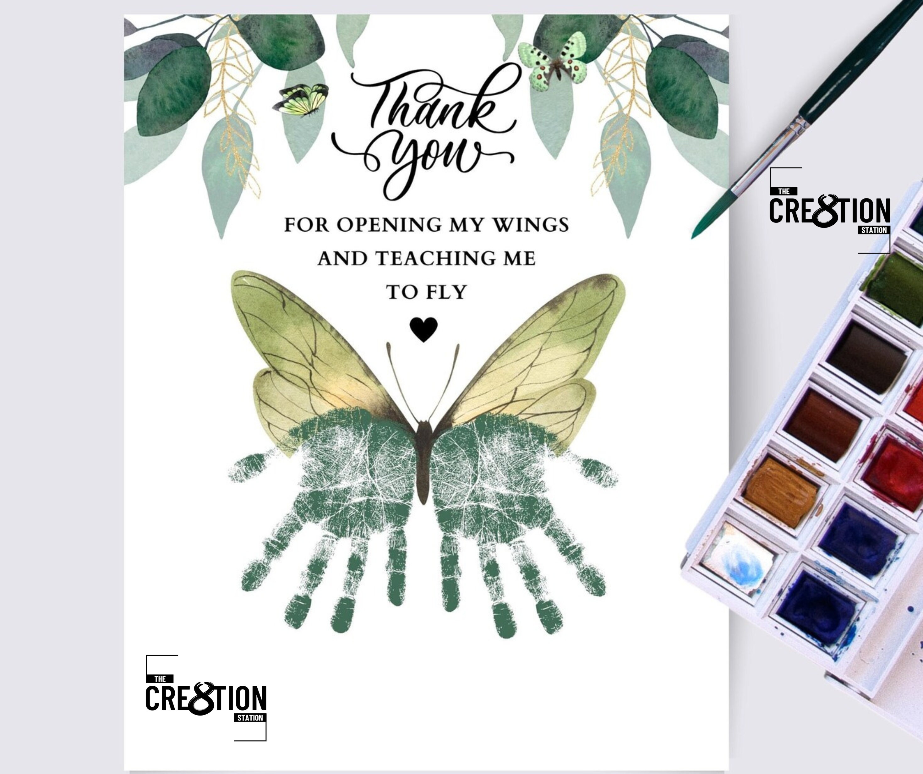 Thank You, Butterfly Handprint Art Craft, Teacher, School Activity ...