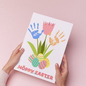 Hoppy Easter Handprint Art Craft, School Activity, Kids Baby Toddler ...