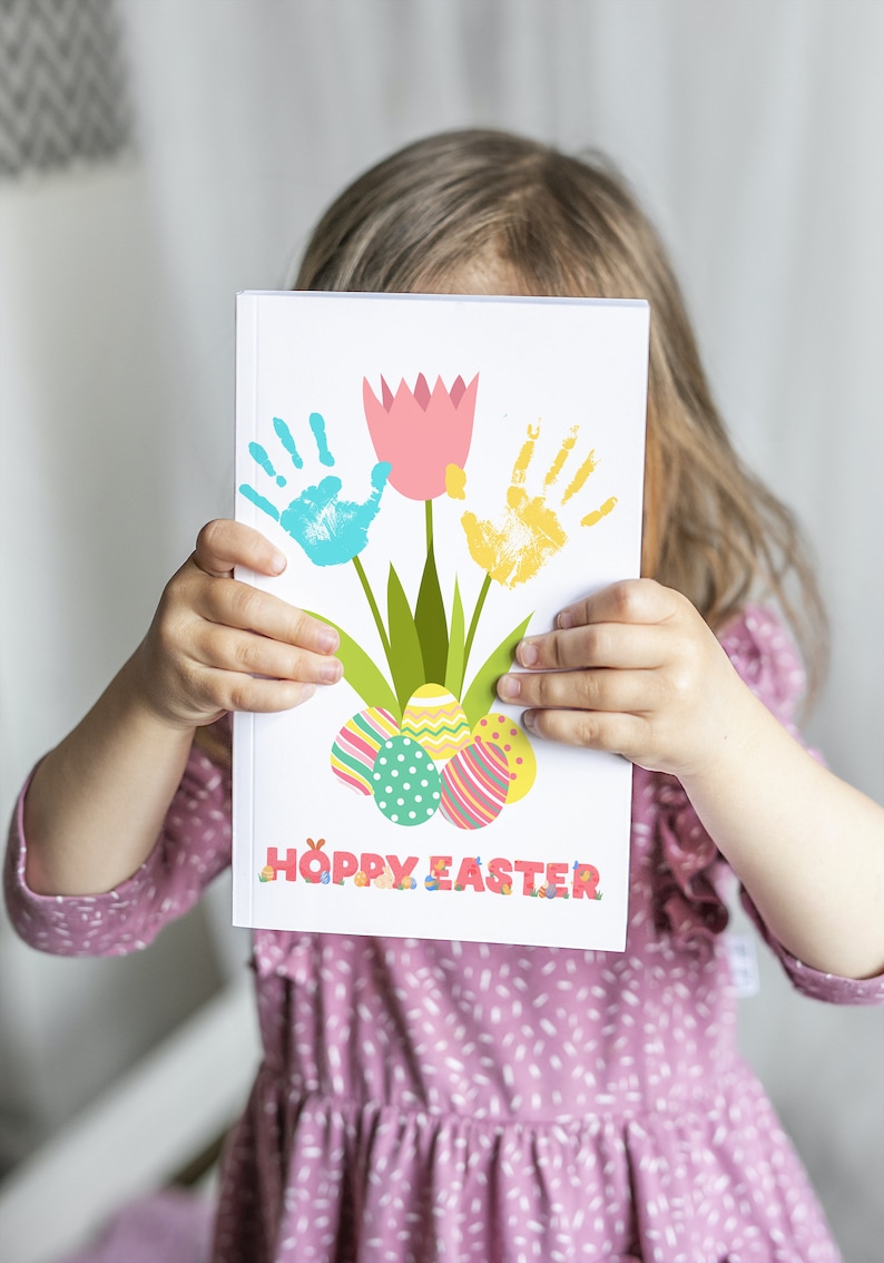 Hoppy Easter Handprint Art Craft, School Activity, Kids Baby Toddler ...