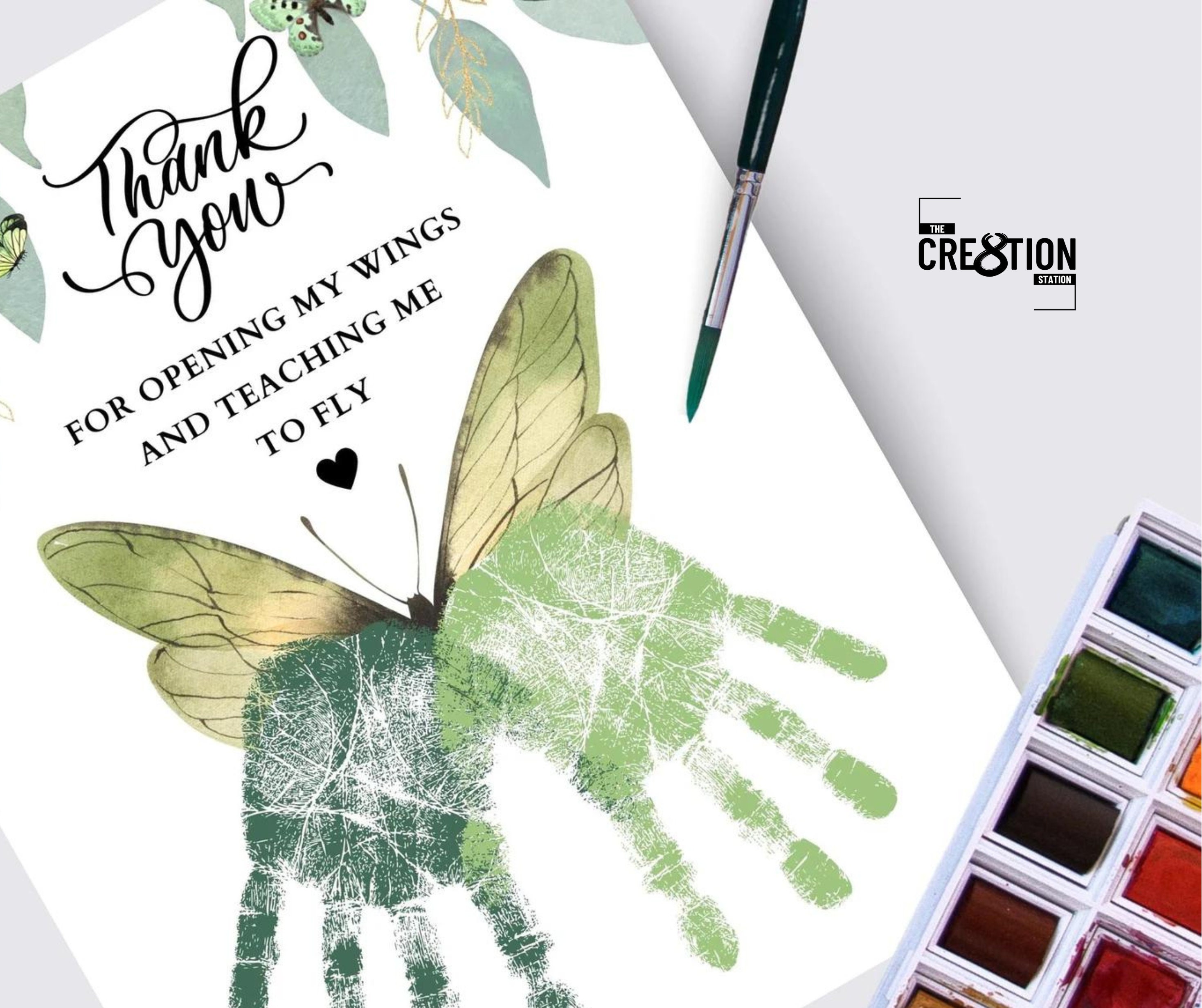 Thank You, Butterfly Handprint Art Craft, Teacher, School Activity ...